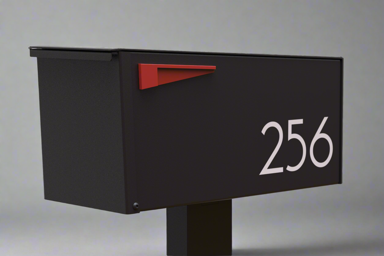 Era B Modern Aluminum Post-Mount Mailbox | USPS Approved & Rust-Free ...