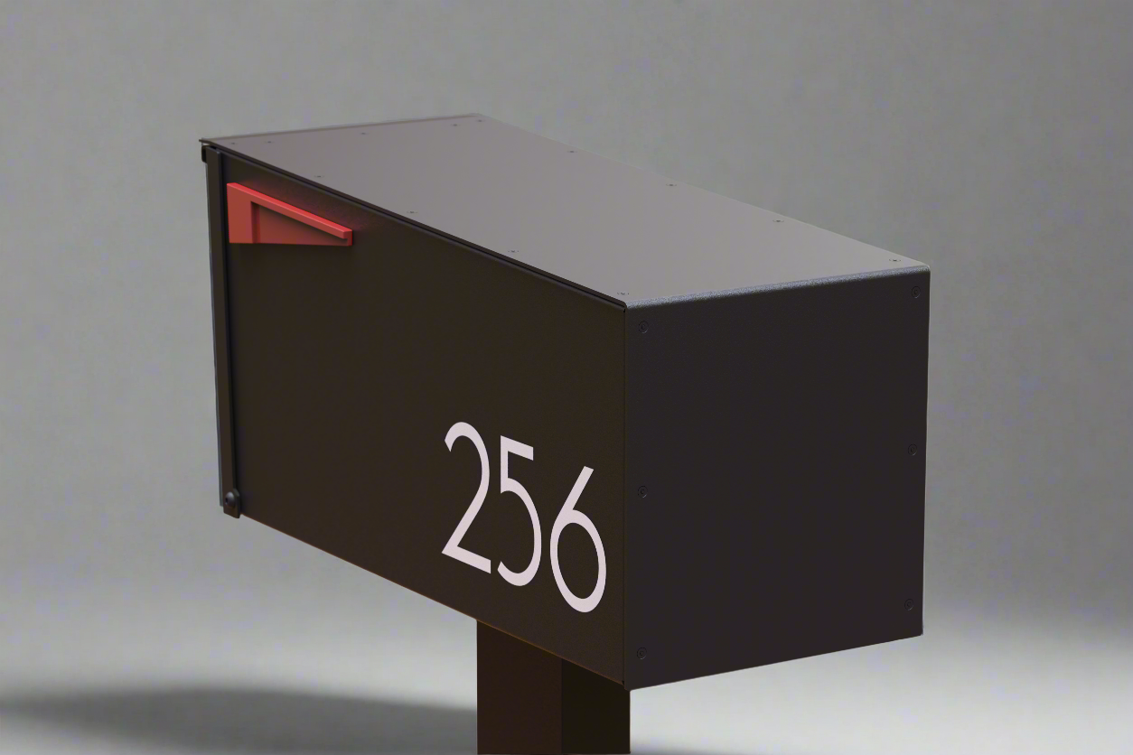 Era B Modern Aluminum Post-Mount Mailbox | USPS Approved & Rust-Free ...