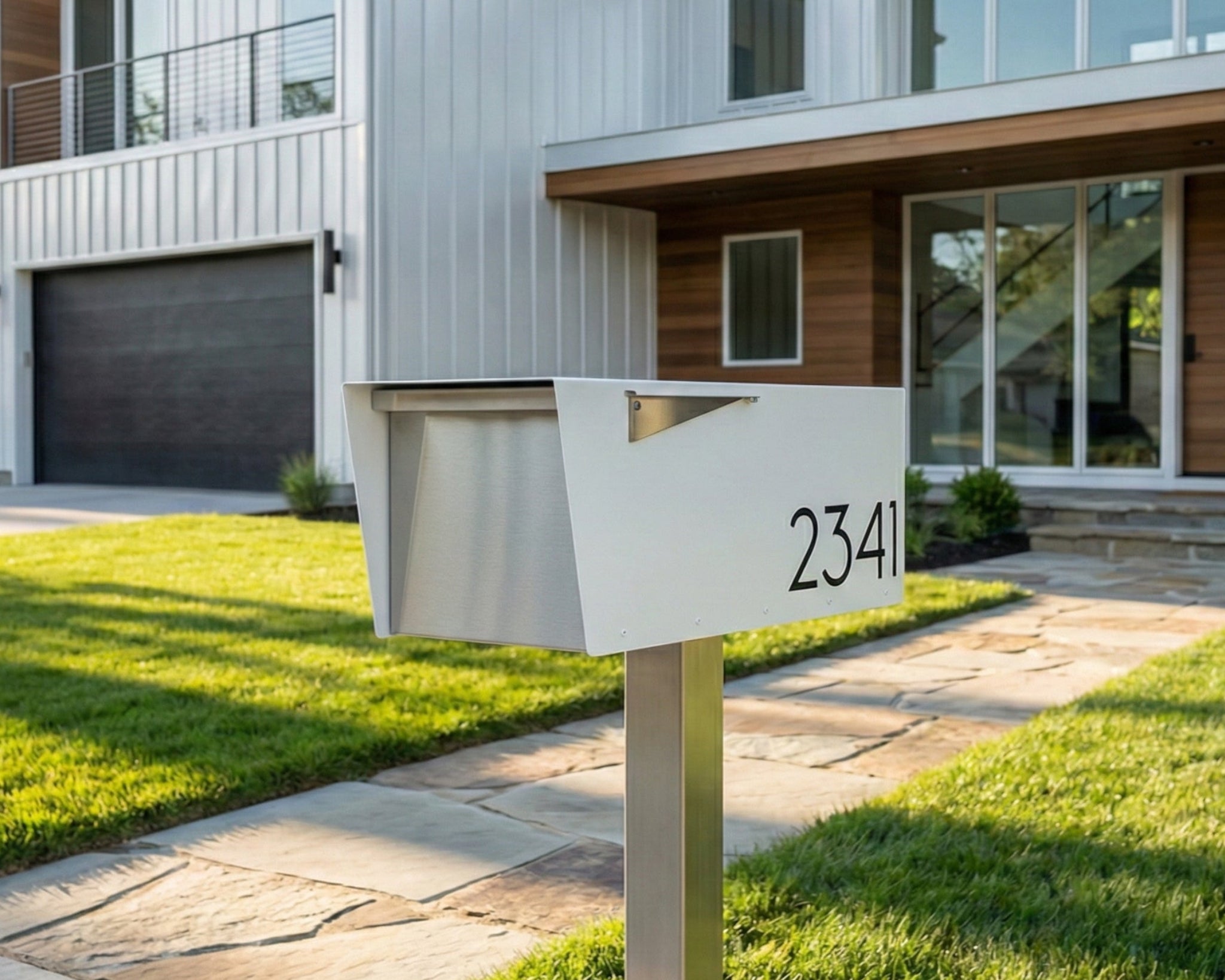 Anthony Modern Aluminum Post-Mount Mailbox | USPS Approved & Rust-Free ...
