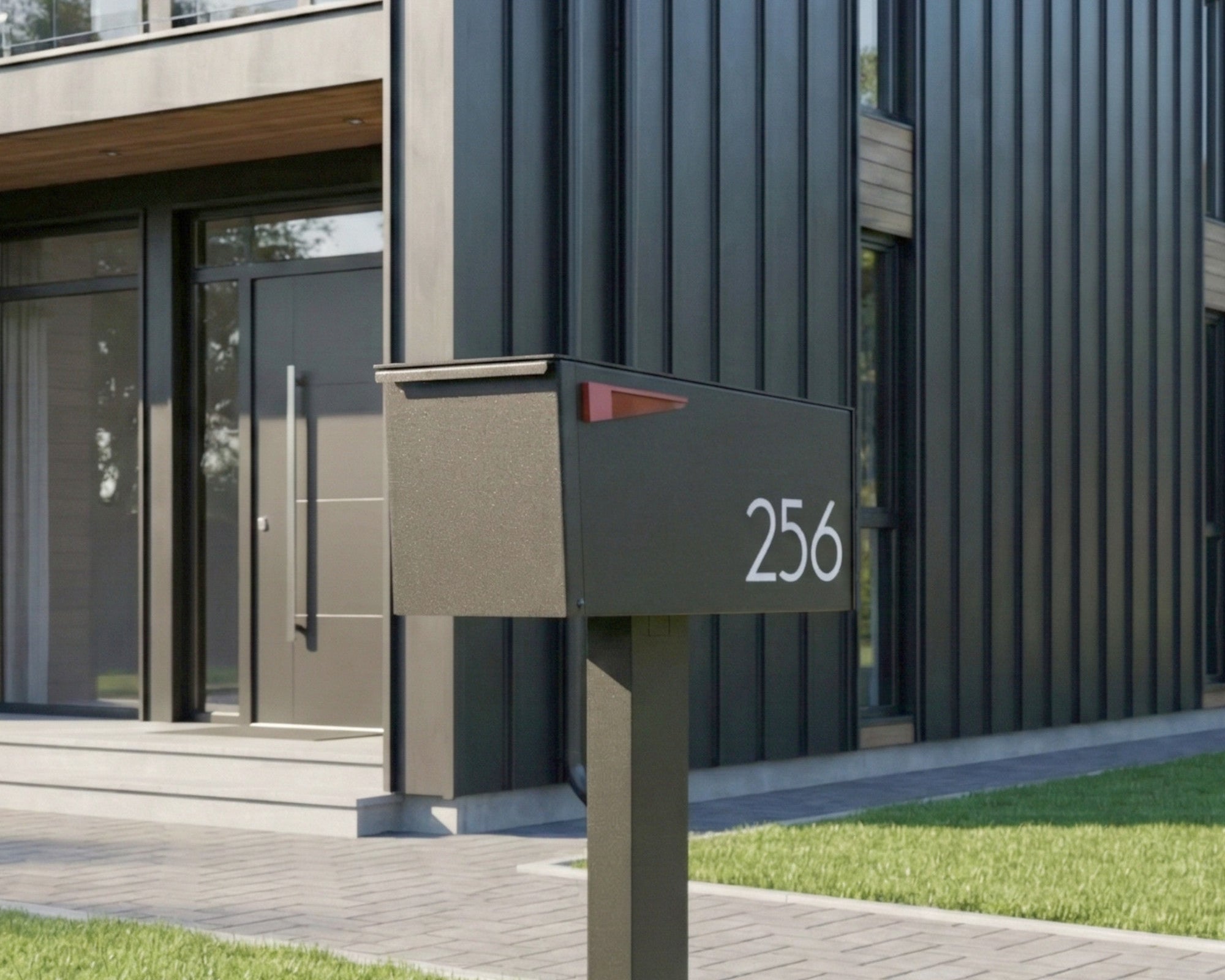 Era B Modern Aluminum Post-Mount Mailbox | USPS Approved & Rust-Free