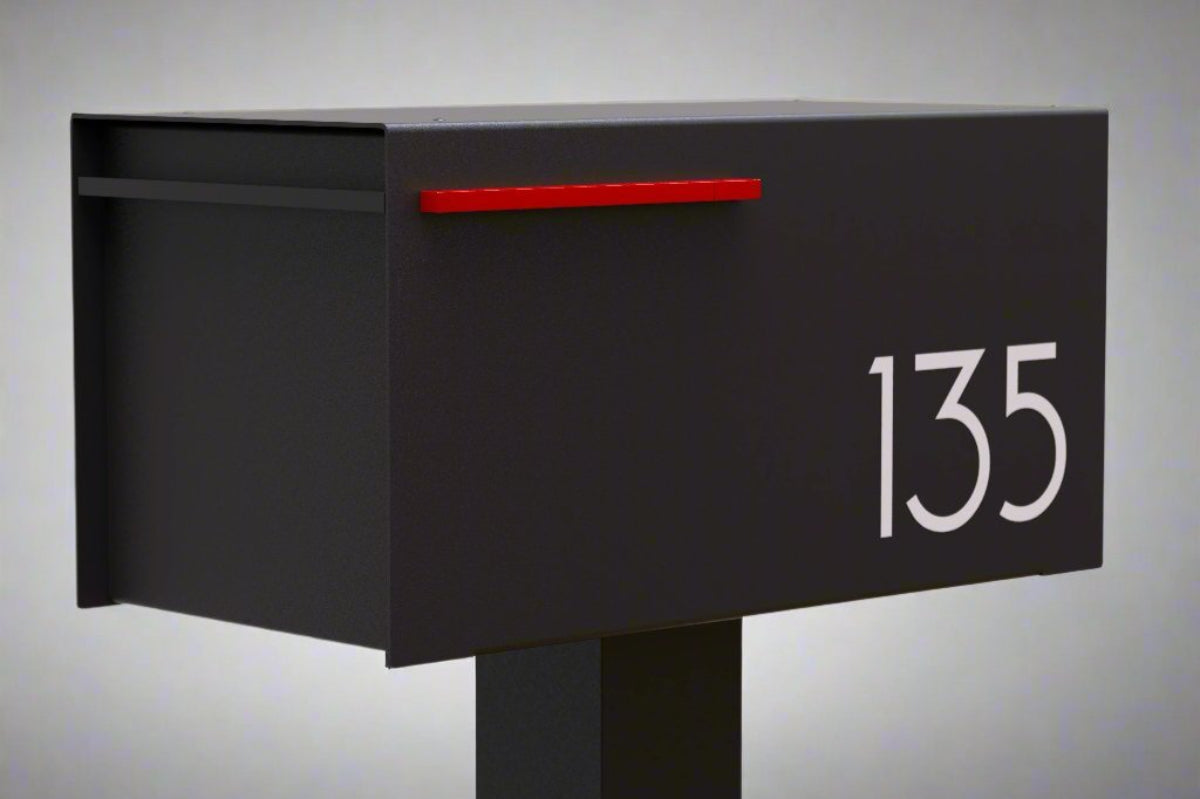 New model - The Eden B modern Aluminum post mounted mailbox | Vsons
