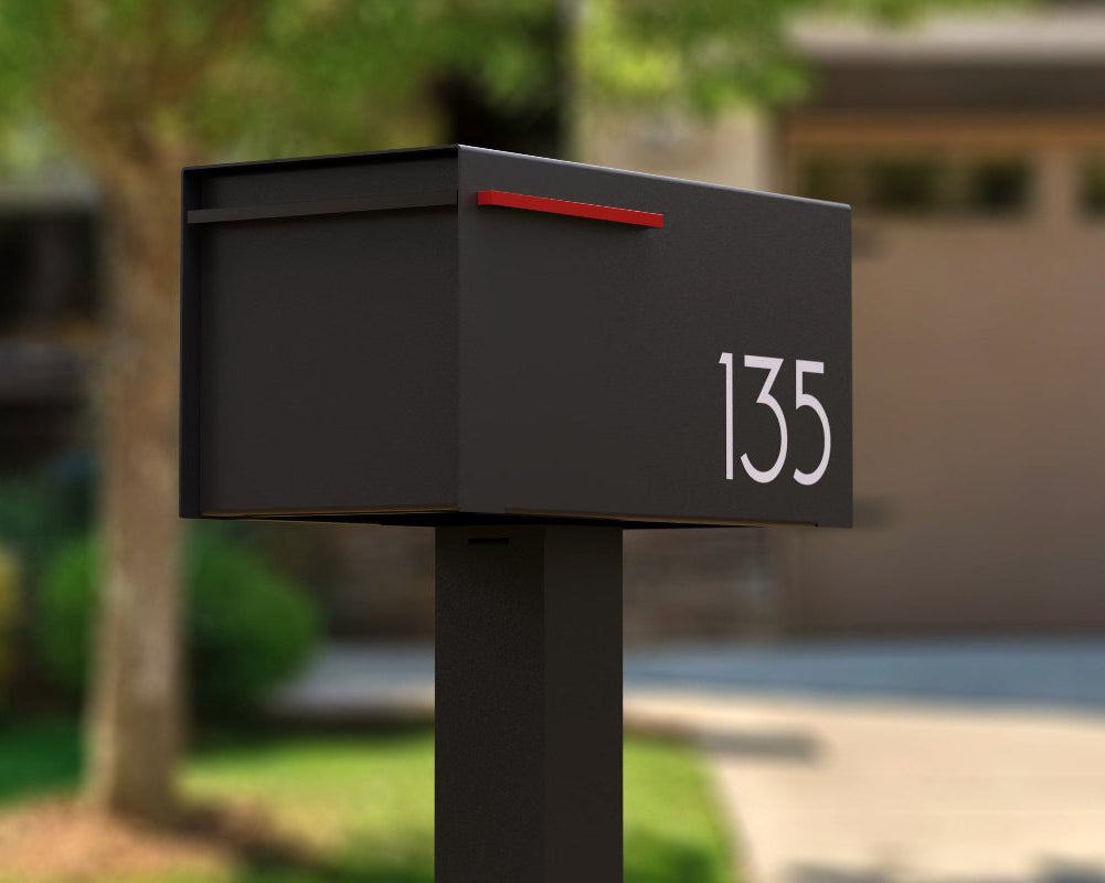 New model - The Eden B modern Aluminum post mounted mailbox | Vsons