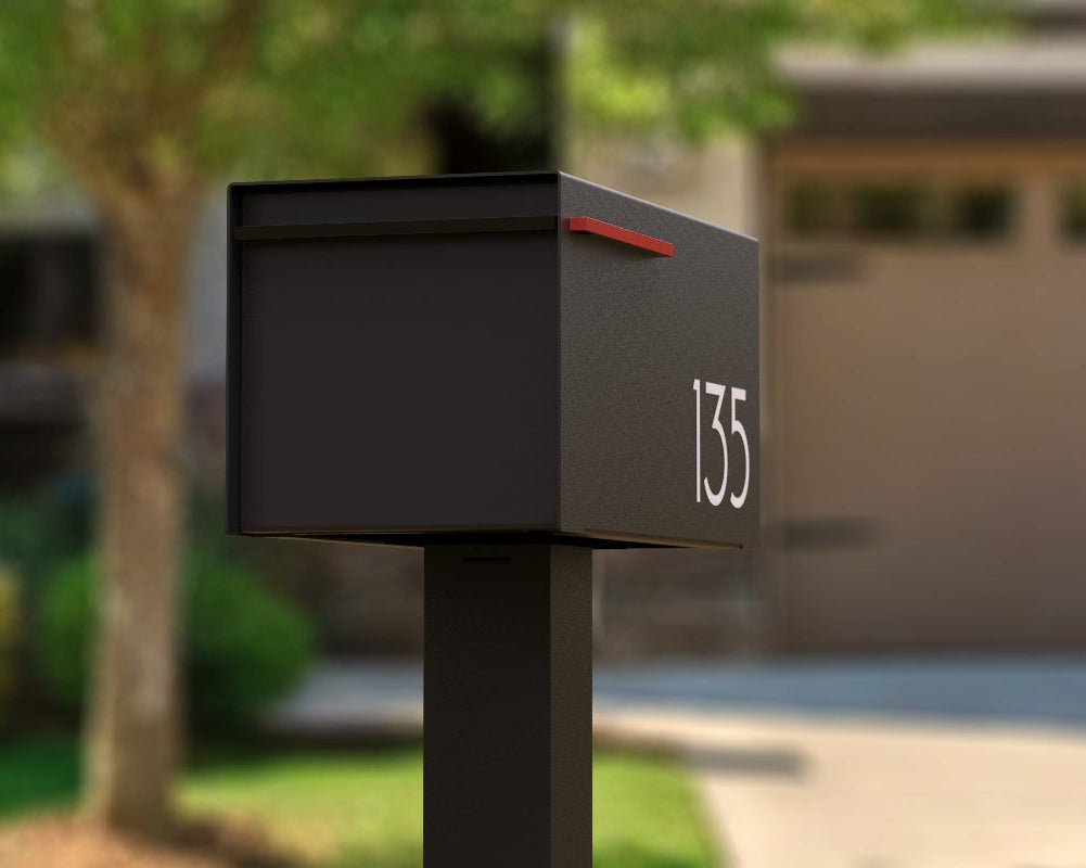 Eden B Modern Aluminum Post-Mount Mailbox — USPS Approved & Rust-Free