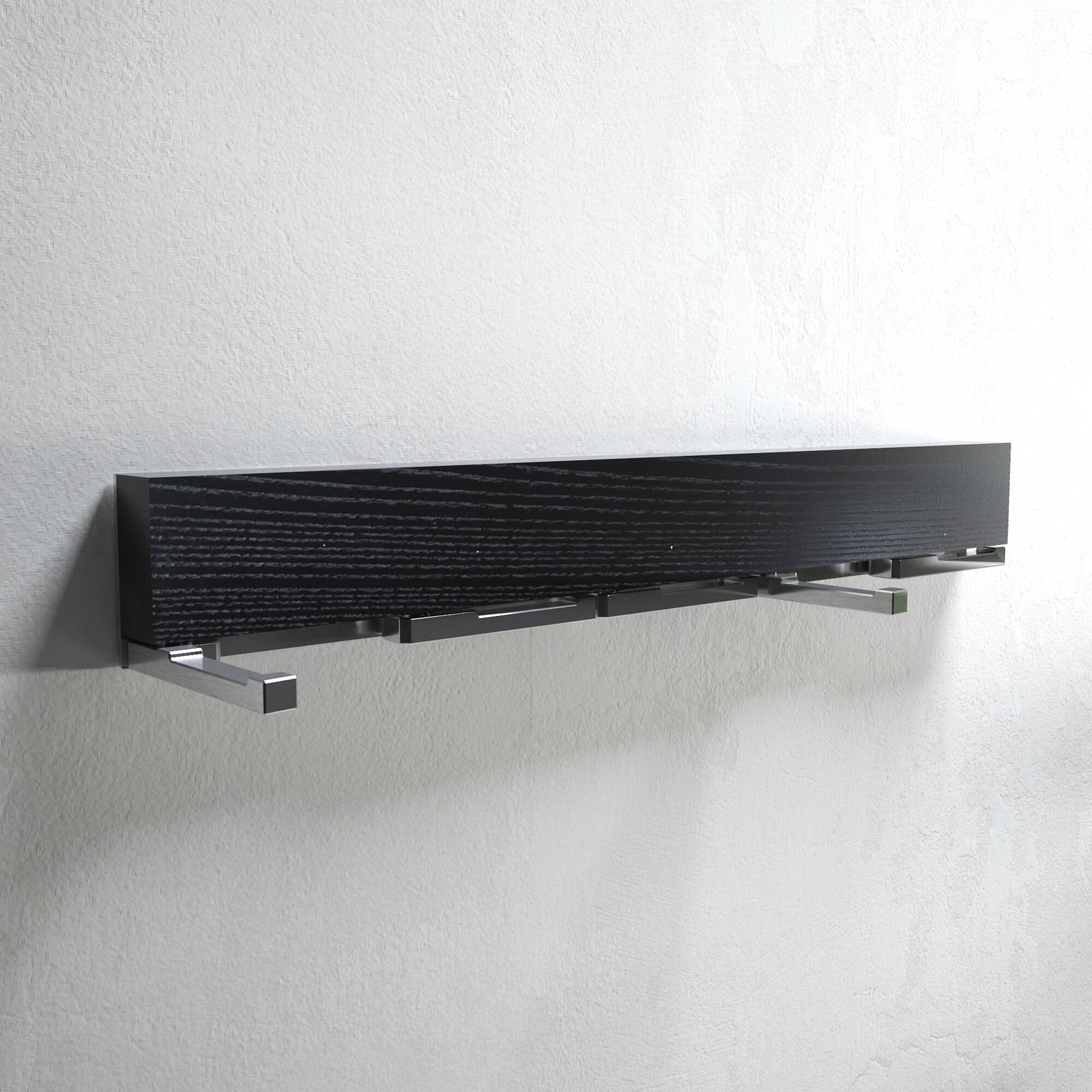 Oliver - black ash modern wall mounted coat rack – Vsons Design